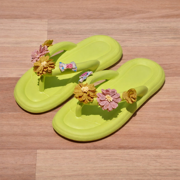 CARDINAL Lime - Bubble Flip Flops - Antislip Sole - Spyda Footwear