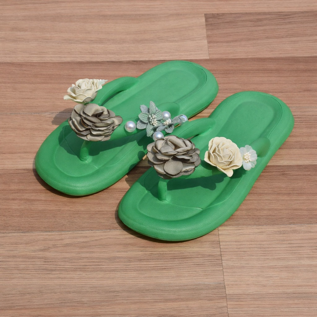 PATRIOT Green - Bubble Flip Flops - Antislip Sole - Spyda Footwear